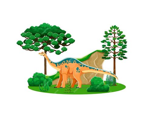 Apatosaurio Personaje De Dinosaurio Prehistórico Vector Premium