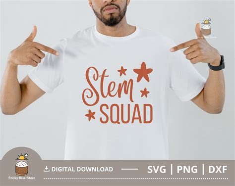 Stem Squad Svg Png Stem Teacher Svg Science Technology Etsy