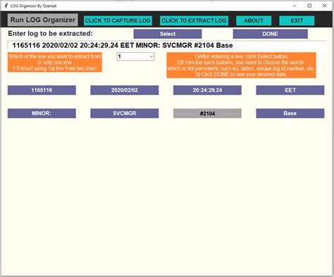 Github Bozensel Log Organizer Capture Extract Data Using A Specific Line From Your Log Data