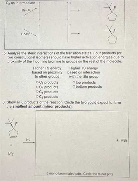 C3 As Intermediate 5 Analyze The Steric Interactions