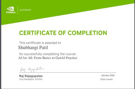 Shubhangi Patil On Linkedin 🎉 Excited To Share That Ive Completed The Ai For All From Basics To