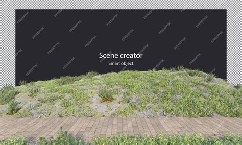 Premium Psd Way Path Through Trees And Grass Field Way Path Through