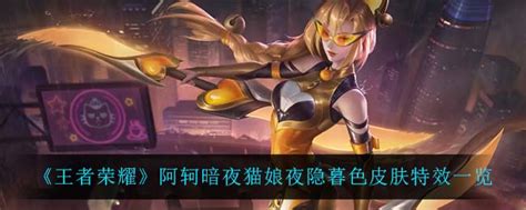王者荣耀阿轲暗夜猫娘夜隐暮色怎么样阿轲暗夜猫娘夜隐暮色皮肤特效一览3dm手游