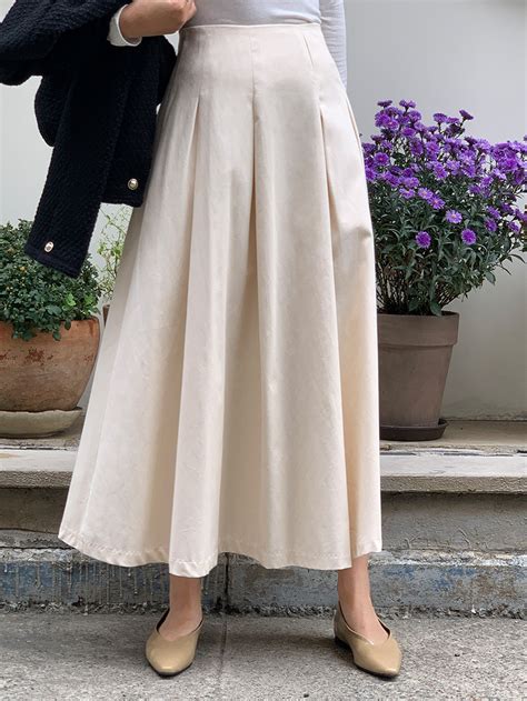 케이클럽 기획특가 세랑 플레어 뒷밴딩 롱 스커트