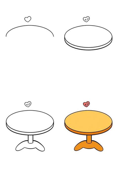 桌子的简笔画图片大全可爱（10张） 简笔画图片大全