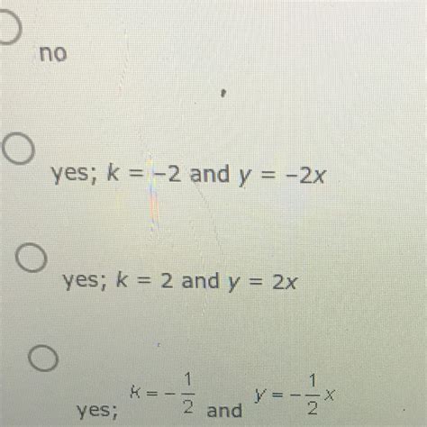 determine whether y varies directly with x if so find the constant of variation and write the
