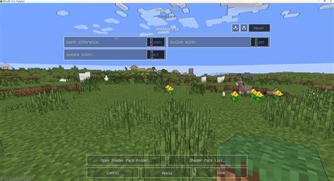 Outline Shader Gallery Minecraft Shaders Curseforge