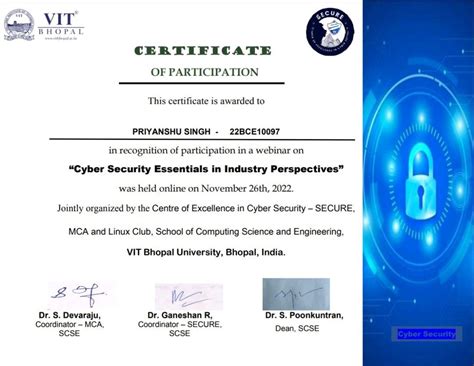 Priyanshu Singh On Linkedin Cybersecurity Connections Webinar Share Vitbhopal Knowledge