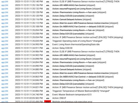 Multiple Simultaneous Rule Execution Error Apps Hubitat