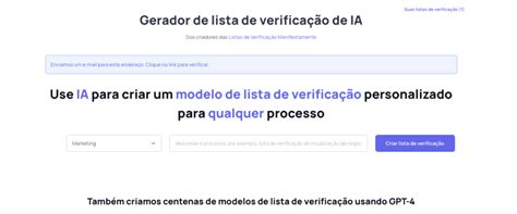 Checklist Generator Ferramenta De Ia Para Checklists