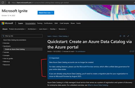 Azure Data Catalog Microsoft Qanda