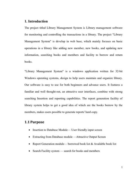 Project Proposal Of Library Management System Pdf