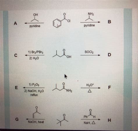Solved Oh Nh2 Pyridine Pyridine Soci2 1 Bry Pbry 2 H20