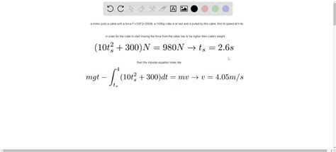 Solved The 50 Lb Crate Is Given A Speed Of 10 Ft S In T 4 S Starting