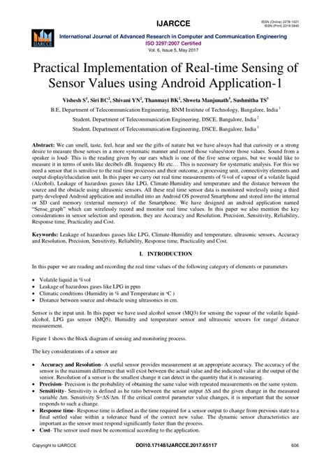 PDF Practical Implementation Of Real Time Sensing Of Sensor Values Using Android Application