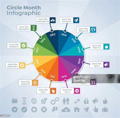 Circle Month Calendar Event Infographic High Res Vector Graphic Getty Images