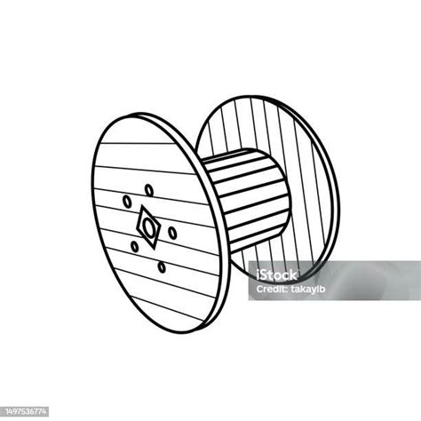 케이블 드럼은 흰색 배경에 분리되어 있습니다 전기 케이블용 목재 코일 벡터 그림입니다 실패 제작물에 대한 스톡 벡터 아트 및 기타 이미지 실패 제작물 케이블 벡터