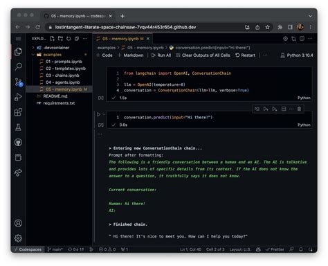 Github Lostintangentcodespaces Langchain 🦜🔗 A Codespaces Template