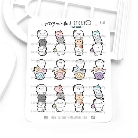 Cat Stack Stickers Every Minute A Story