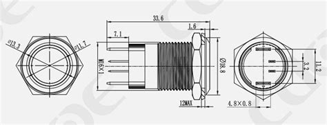 China Manufacturer 10amp Push Button Switch 16mm Cdoe Pushbutton