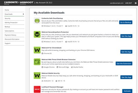Webroot User Account Login Page