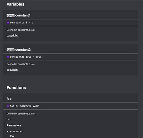 variables in separate export statement get doc of export statement not doc of declaration