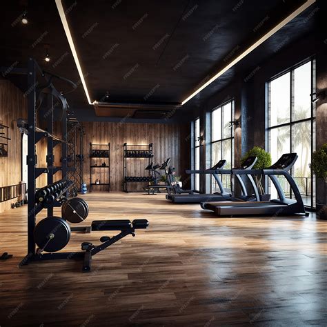 Premium Photo Interior Of Modern Gym With Equipment And Modern Design