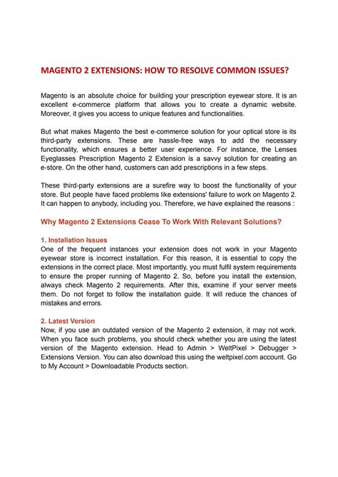 Magento 2 Extensions How To Resolve Common Issues By Softprodigy Store Issuu