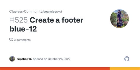 Create A Footer Blue 12 · Issue 525 · Clueless Communityseamless Ui · Github