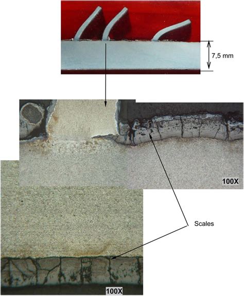Metallographic Evaluation Results Of Location 2 The Scale Is Clearly