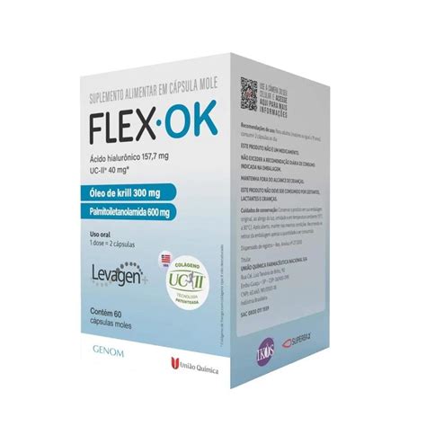 Flex Ok Suplemento Alimentar 60 Cápsulas Genom Extrafarma