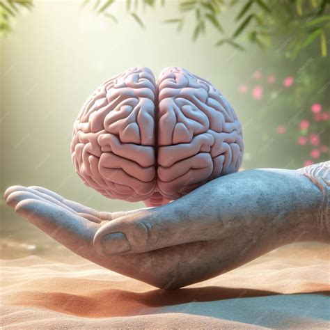 Mindfulness Brain Illustration Premium Ai Generated Image
