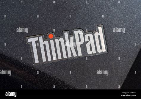 Lenovo Thinkpad Series Brand Logo On A Laptop Computer Lid Symbol Up