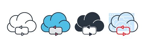 Sync Cloud Icon Logo Vector Illustration Cloud Computing Symbol Template For Graphic And Web