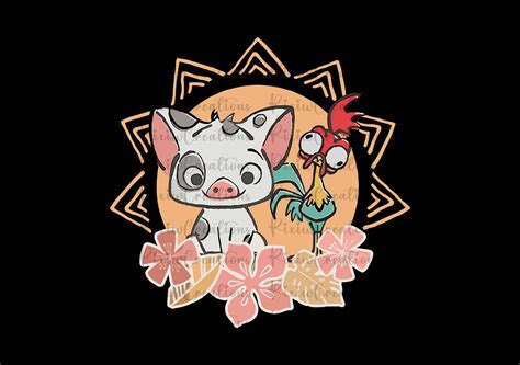 Retro Pua And Heihei Moana Png Moana Png Pua And Heihei Png Pua Png