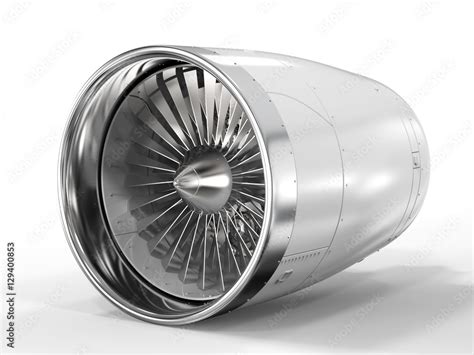 Jet Engine On White Background Stock Illustration Adobe Stock