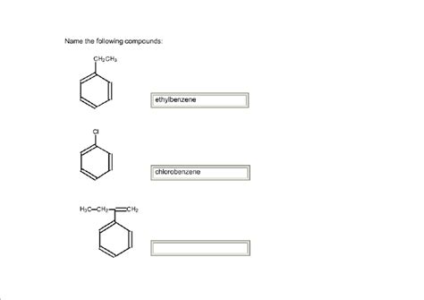 solved name the following compounds