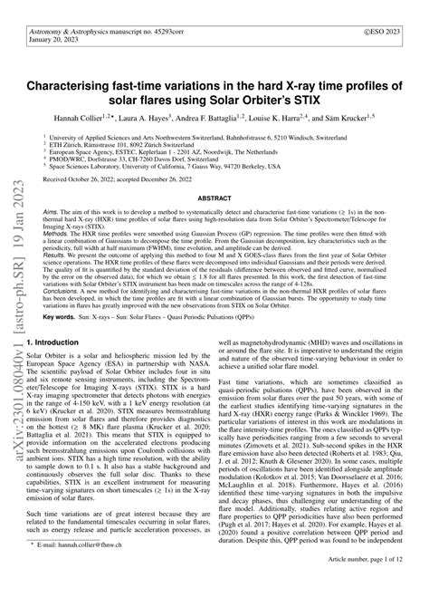 Pdf Characterising Fast Time Variations In The Hard X Ray Time