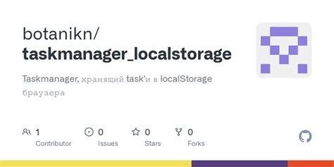 Github Botanikntaskmanagerlocalstorage