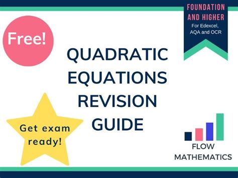 Quadratic Equations GCSE Revision Guide Teaching Resources