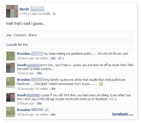 The Most Awkward Breakups To Play Out On Facebook NSFW HuffPost Life