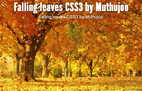 Falling Leaves Css3 Animation