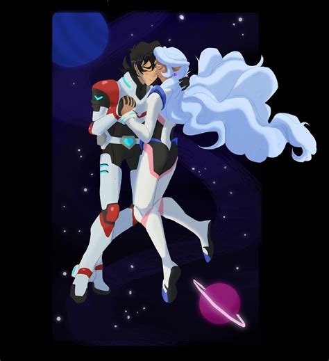 Keith And Princess Allura Flying In Outer Space From Voltron Legendary Defender