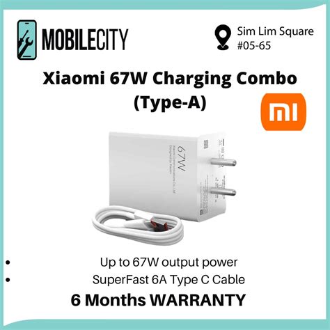 Xiaomi W Charging Combo Type A I Months Warranty Mobile Phones Gadgets Mobile Gadget