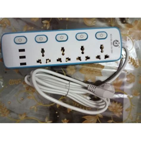 Way Power Strip Extension Lead Board With Usb Ports And Sockets Having Long Copper Wire