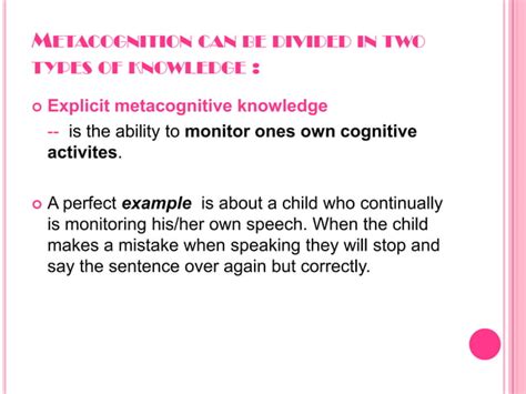 The Metacognitive Process Pptx