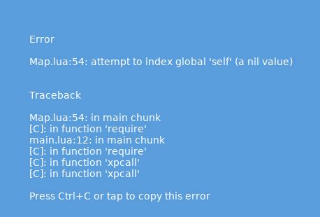 Lua Error Attempt To Index Global Self A Nil Value Stack Overflow