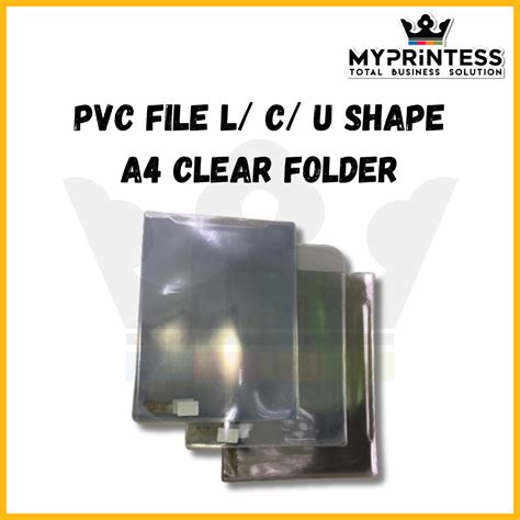 Uni Classic L U C Shape Transparent PVC File Shopee Malaysia