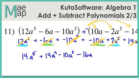 Adding And Subtracting Polynomials Simplify Each Expression Worksheet Answers Worksheets