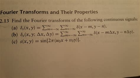find the fourier transforms of the following
